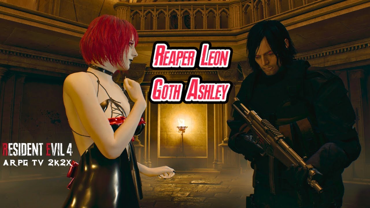 RE4R Reaper Leon & Goth Ashley PC MOD - YouTube