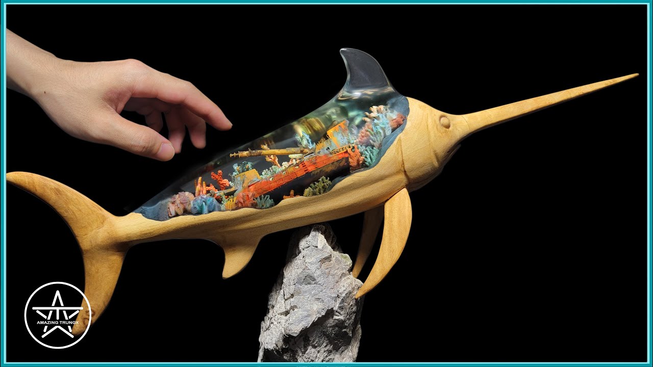 Ocean Blade – A Swordfish Sculpted from Wood, Resin, and Imagination ...