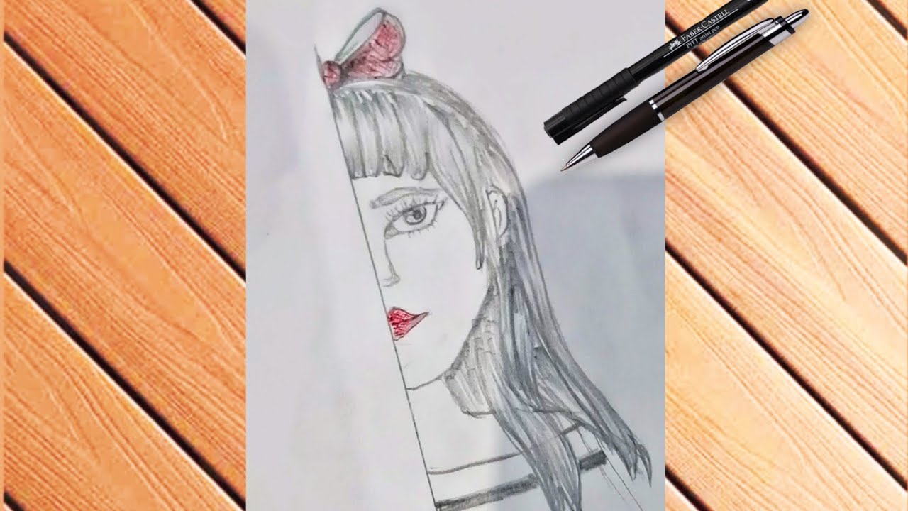How to draw girl ️|| how to draw girl face || easy way to draw girl ...