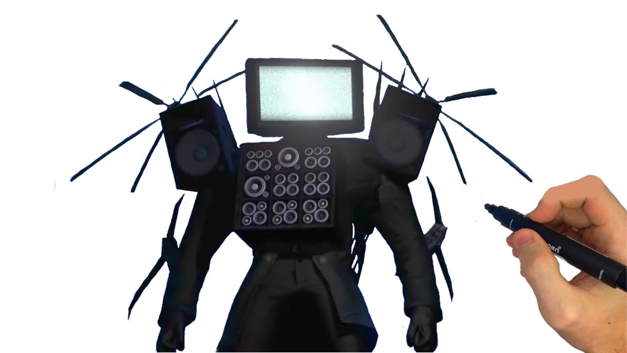 Drawing Titan Tv Man | Skibidi toilet | Camerman | How to draw Titan Tv ...