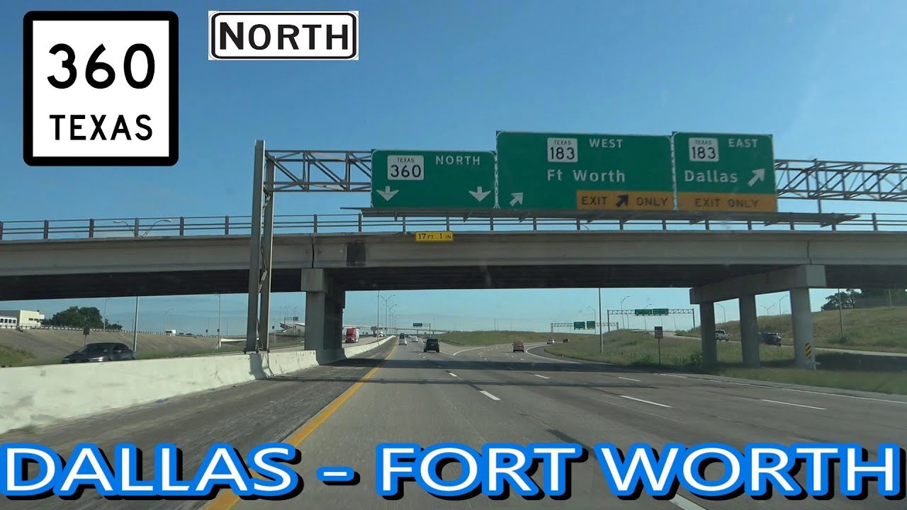 D/FW: The TX-360 Freeway and 360 Tollway NB - YouTube