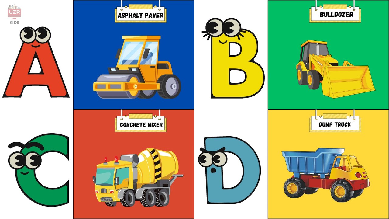 🚧 A to Z Construction Vehicles Song | Learn Heavy Machines for Kids! 🎶🚜 ...