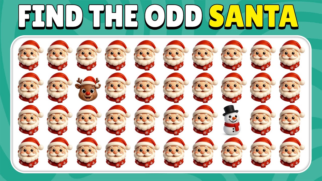 Find the ODD ONE OUT - Christmas Edition🎄🎅☃️| Easy, Medium, Hard 40 ...