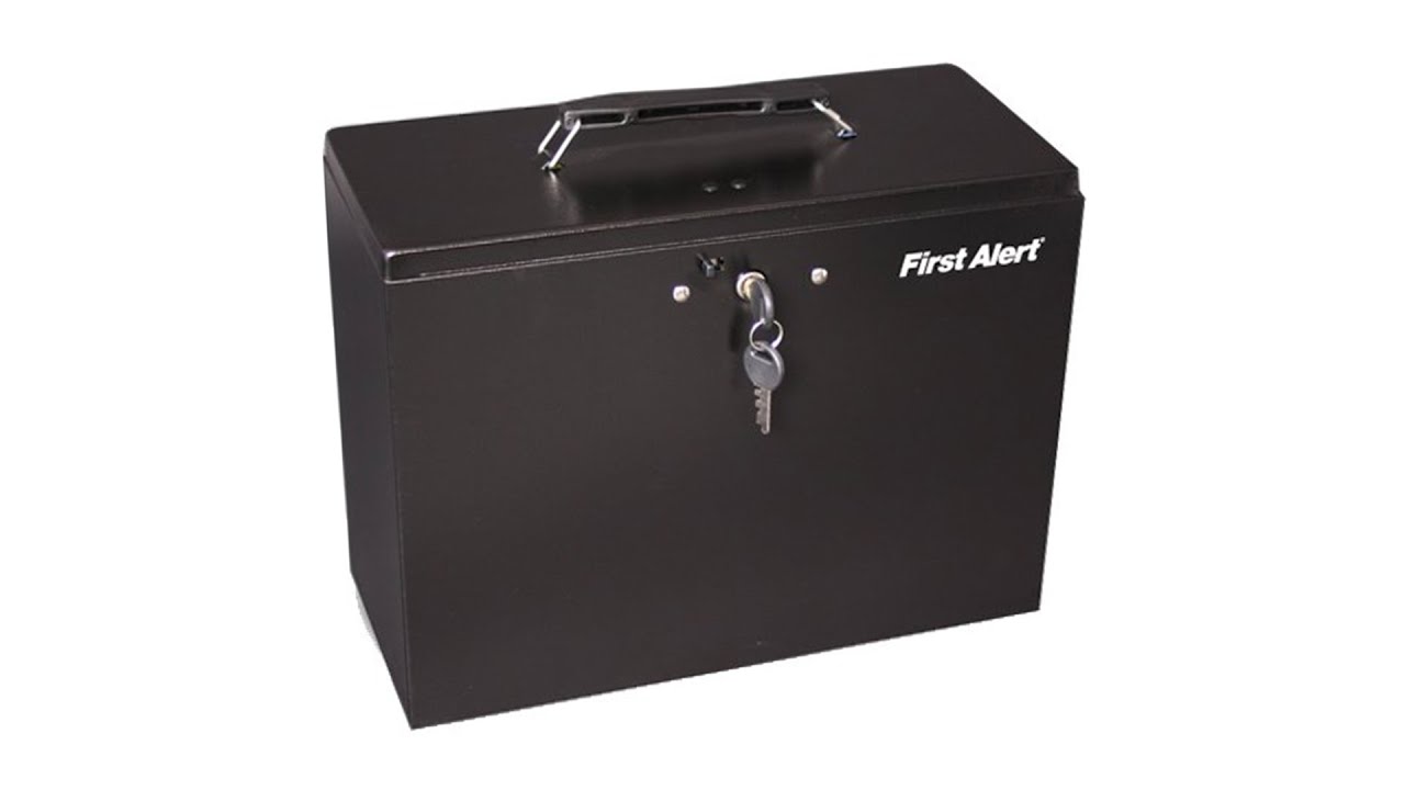 First Alert Steel Hanging Folder File Box (3050F) - YouTube