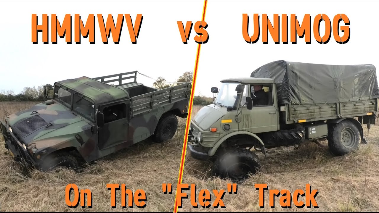 Unimog vs HMMWV / Hummer - On the "Flex" track - YouTube
