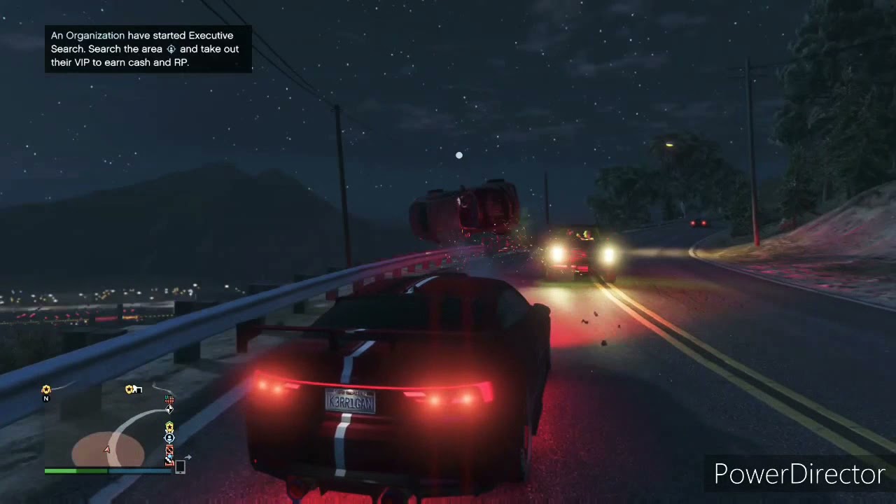 GTA-V (online) car race flipped over the edge - YouTube