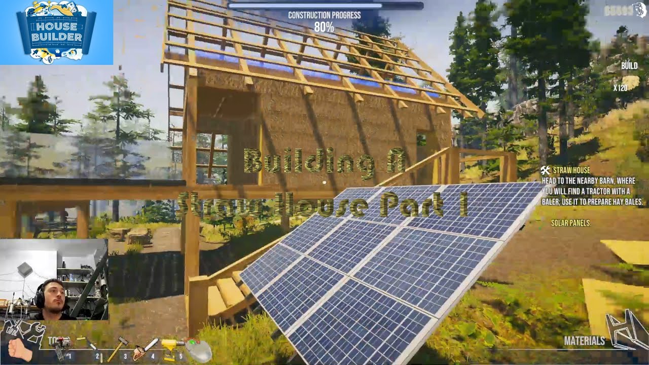 House Builder Building A Straw House Part 1 - YouTube