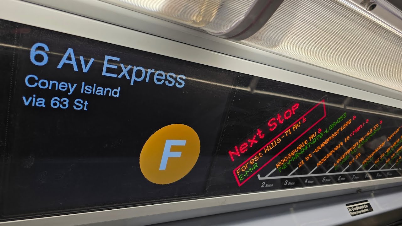 NYC Subway FAST R179 (F) Express Ride Forest Hills - 71 Ave to 21 St ...