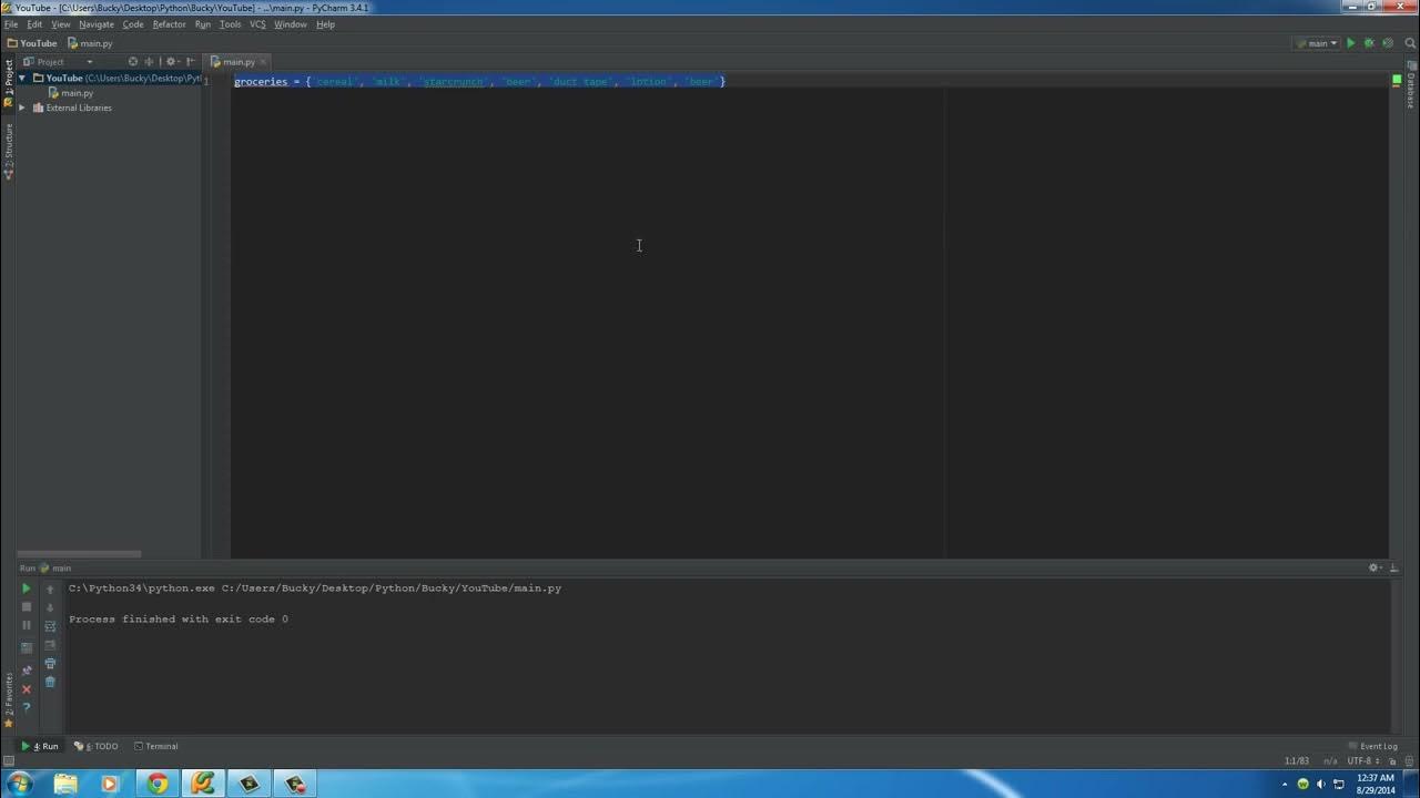 Python Programming Tutorial 19 My trip to Walmart and Sets - YouTube