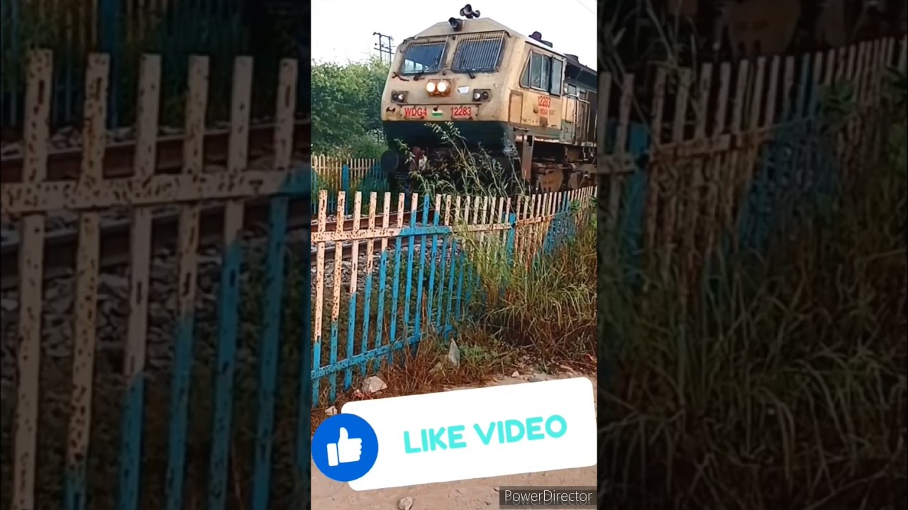 WDG4 Freight Train comes near Tohana #train - YouTube