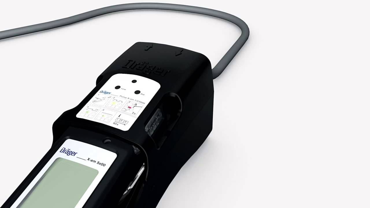 Dräger X-am 5000/5600 - Operation with Dräger X-am 125 pump - YouTube