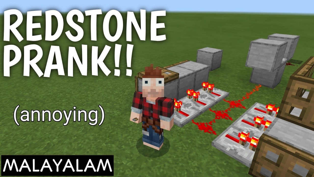 How To PRANK Your FRIENDS in Minecraft (In Malayalam) Using Redstone ...