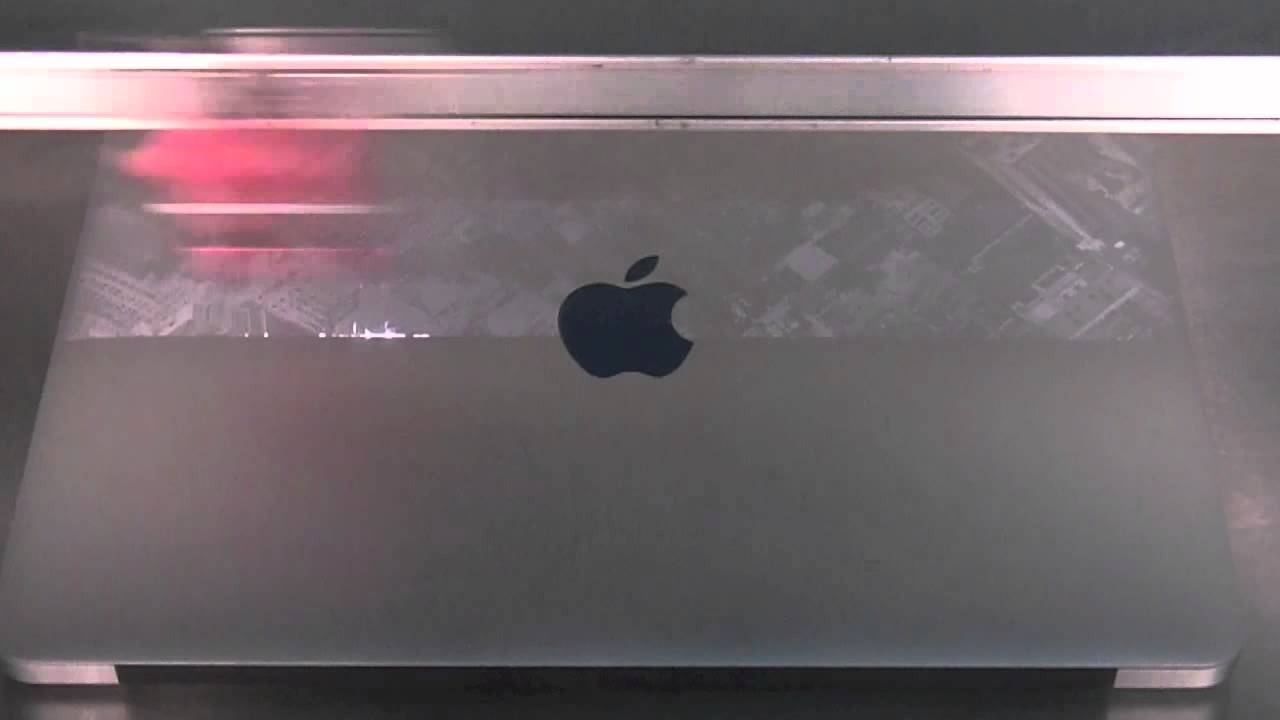 Apple MacBook Air 13" engraving by Laser Tattoo - YouTube