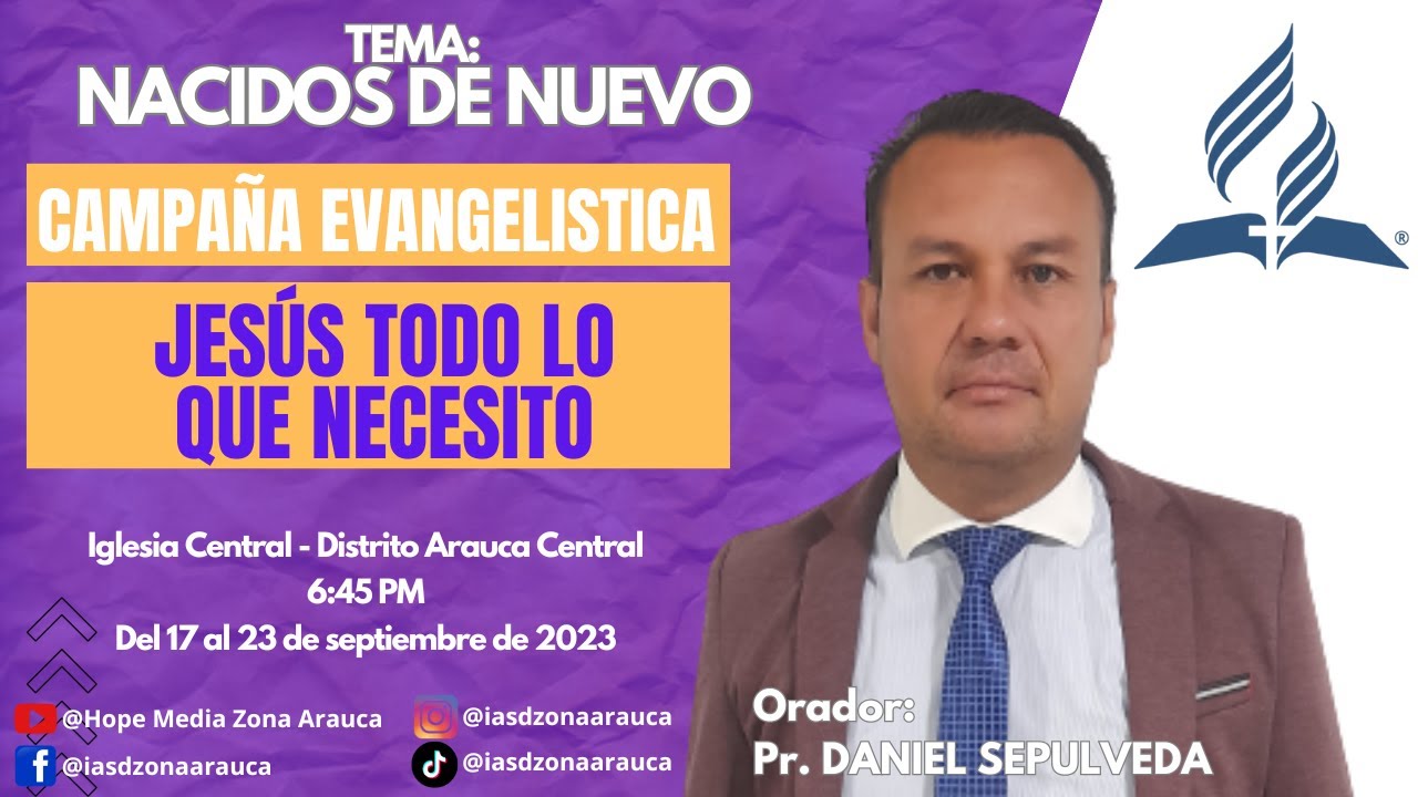 NACIDOS DE NUEVO | JESÚS TODO LO QUE NECESITO | Pr. Daniel Sepulveda 21 ...