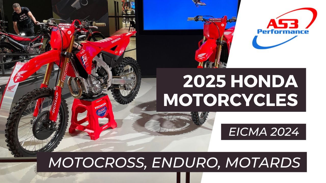 2025 HONDA MOTORCYCLE RANGE AT EICMA 2024 feat CRF motocross, enduro ...