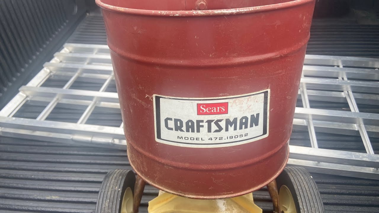 Sears seed spreader vintage Craftsman - YouTube