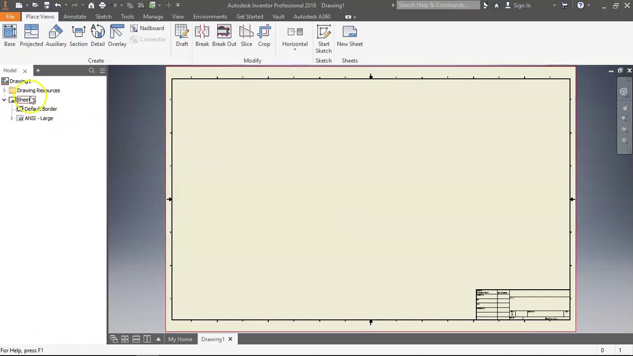 Setting Up a Drawing on Inventor - YouTube