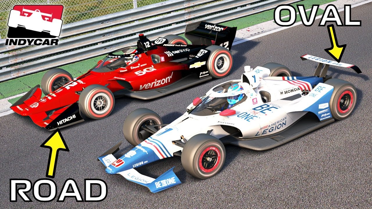 Indycar 2022 Oval Setup VS Indycar 2022 Road Setup at Monza Circuit ...