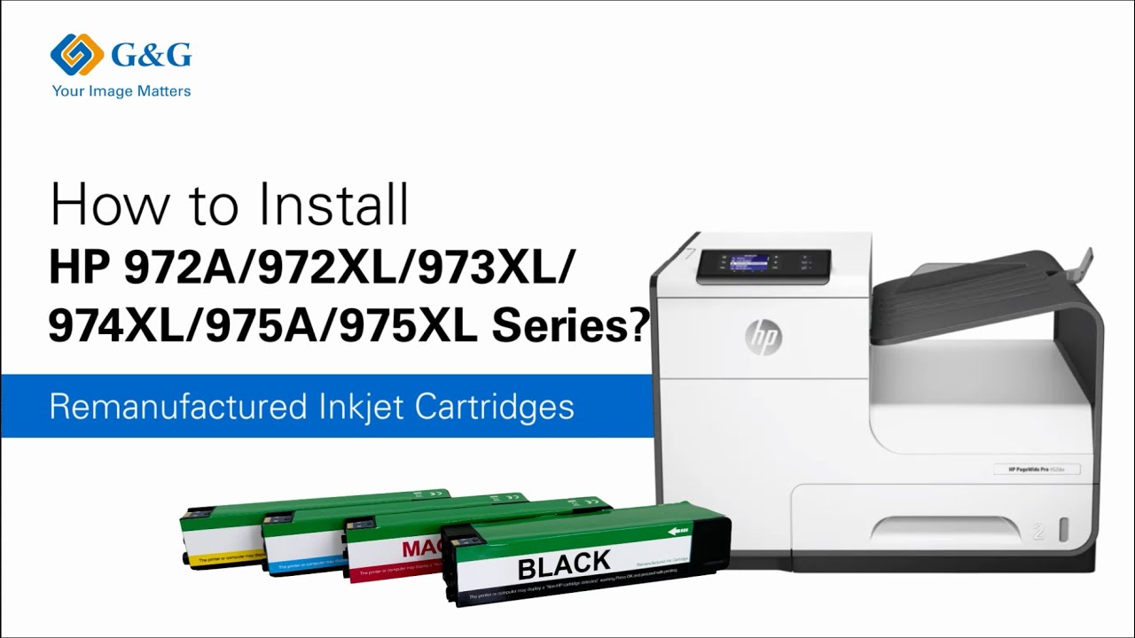 How to Install HP 972A/972XL/973XL/974XL/975A/975XL Series? - YouTube