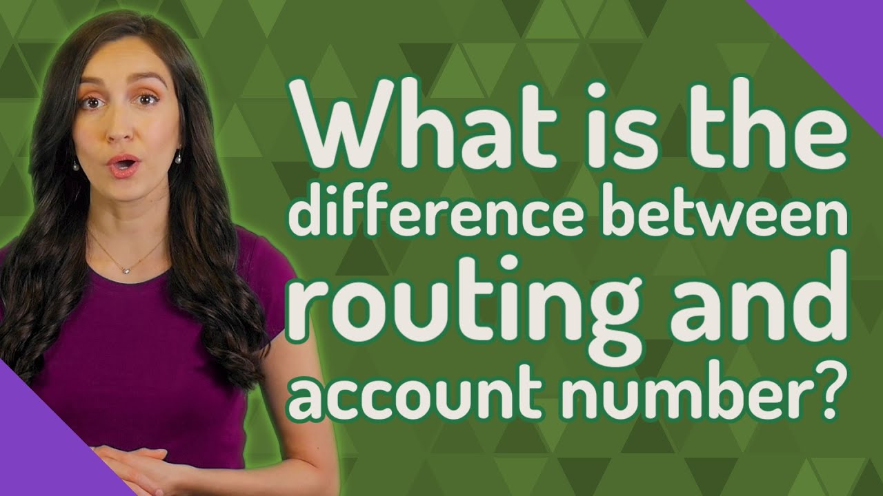 What is the difference between routing and account number? - YouTube