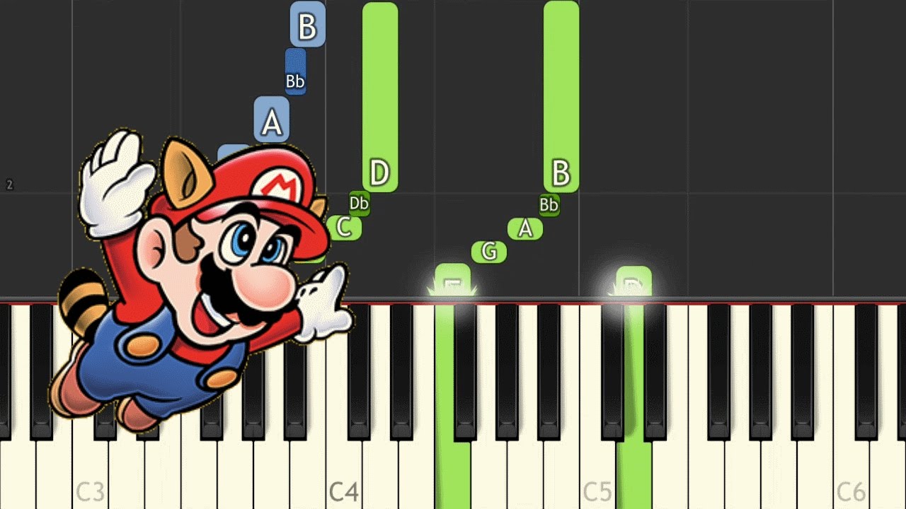 Super Mario Bros 3 - Underwater Theme (NES) [Piano Tutorial ...