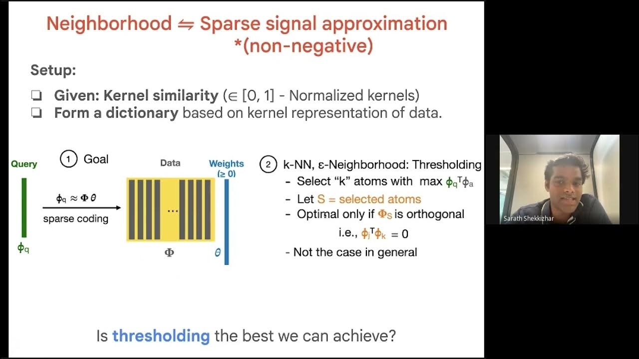 Revisiting Nearest Neighbors from a Sparse Signal Approximation View - YouTube