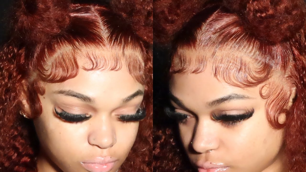 Ginger Frontal Wig Install W/ Dramatic Baby Hairs on AaliyahLanae Ft ...