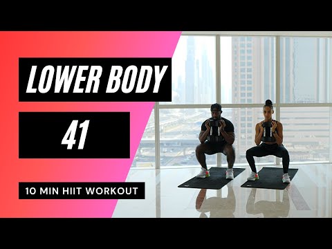 10 MIN LEG WORKOUT AT HOME // HIIT | MrandMrsMuscle