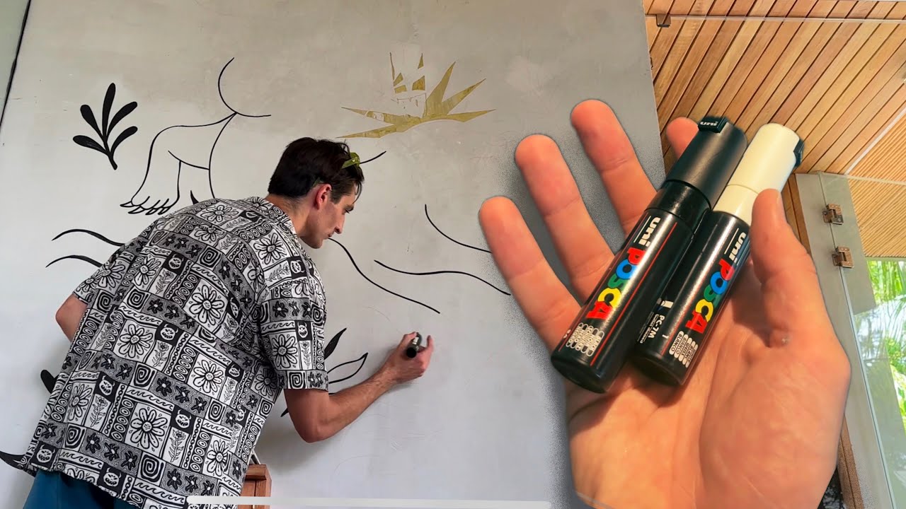 I painted a huge mural with ONLY POSCA! - YouTube