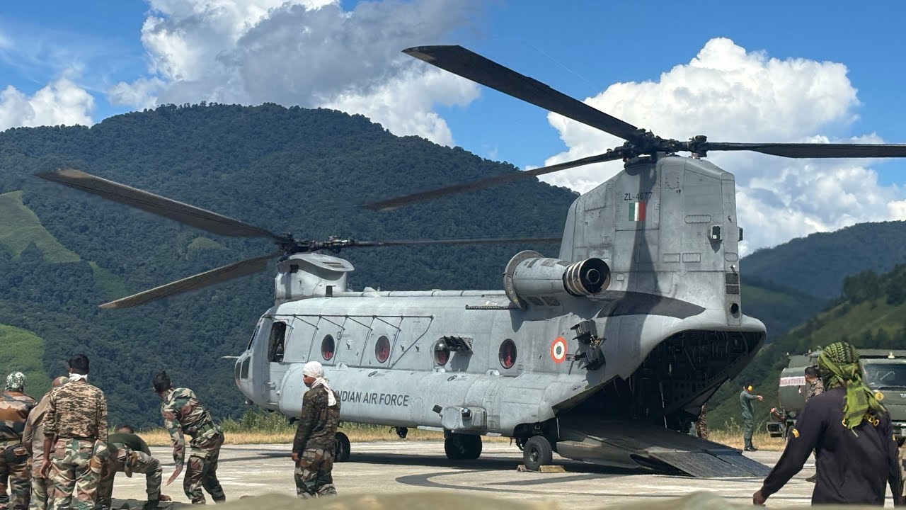 Indian Airforce Hepter Chinook #paramilatryforce #airforce - YouTube