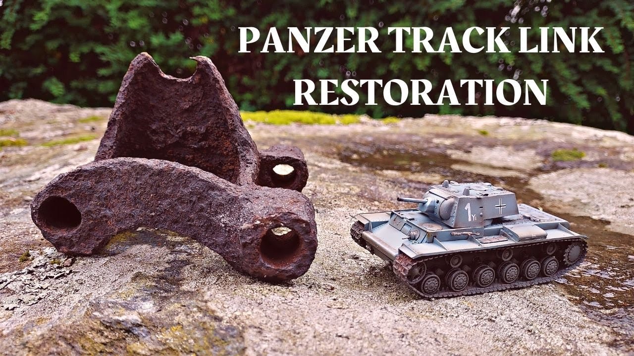 German Panzer II belt track link restoration. - YouTube