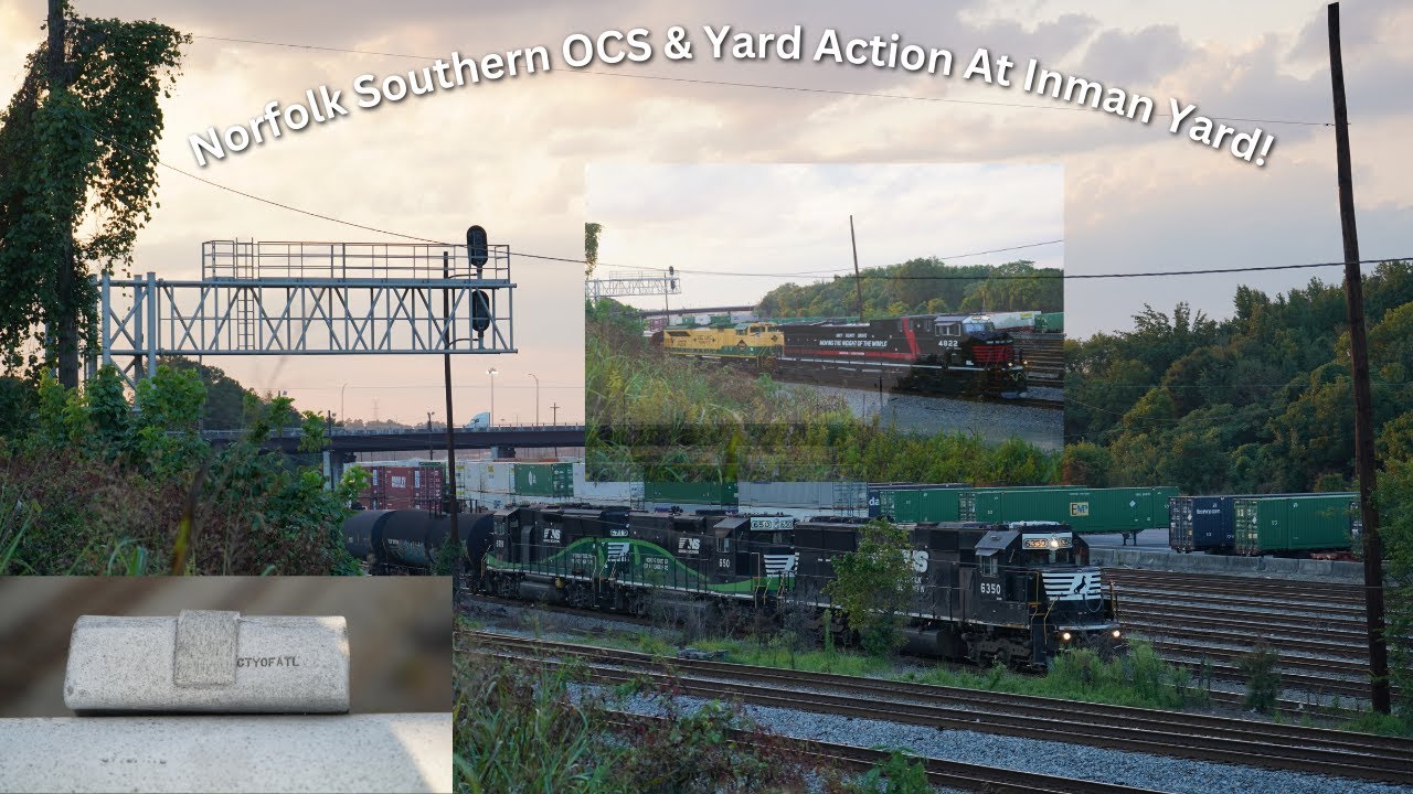 Norfolk Southern OCS & Yard Action At Inman Yard! - YouTube