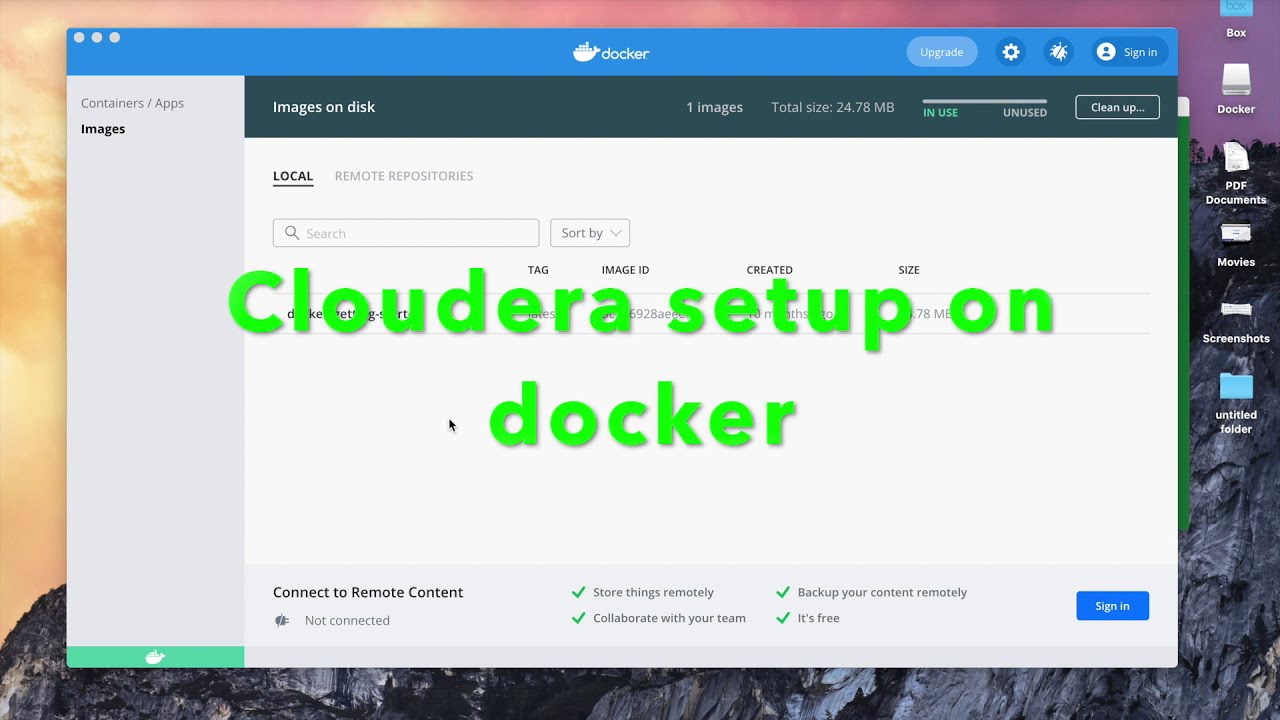 How To Setup Cloudera Using Docker On Mac Youtube