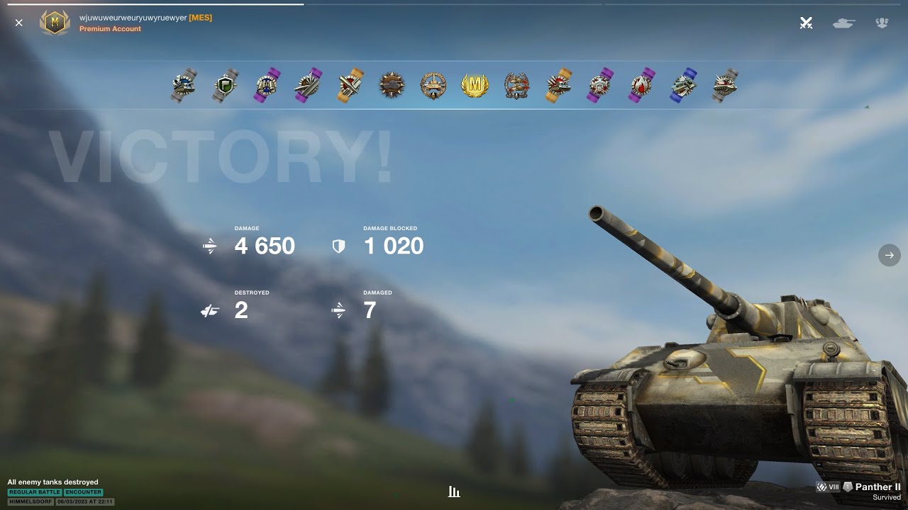 World of Tanks Blitz 2023 - Panther II - 4650 Damage - 2 Killed - YouTube