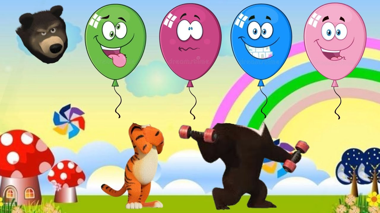 Masha And The Bear | Play Balloons | Video For Kids - YouTube