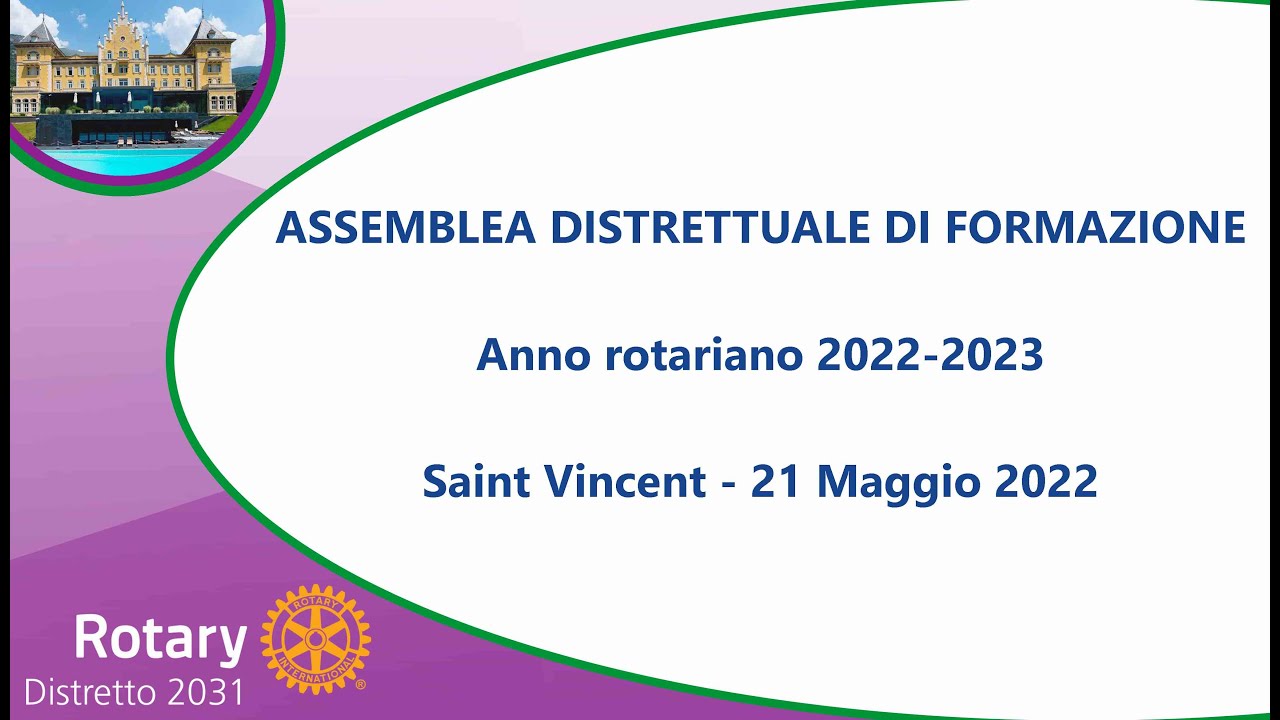 ASSEMBLEA Distrettuale Rotary - Michel Bellin - YouTube