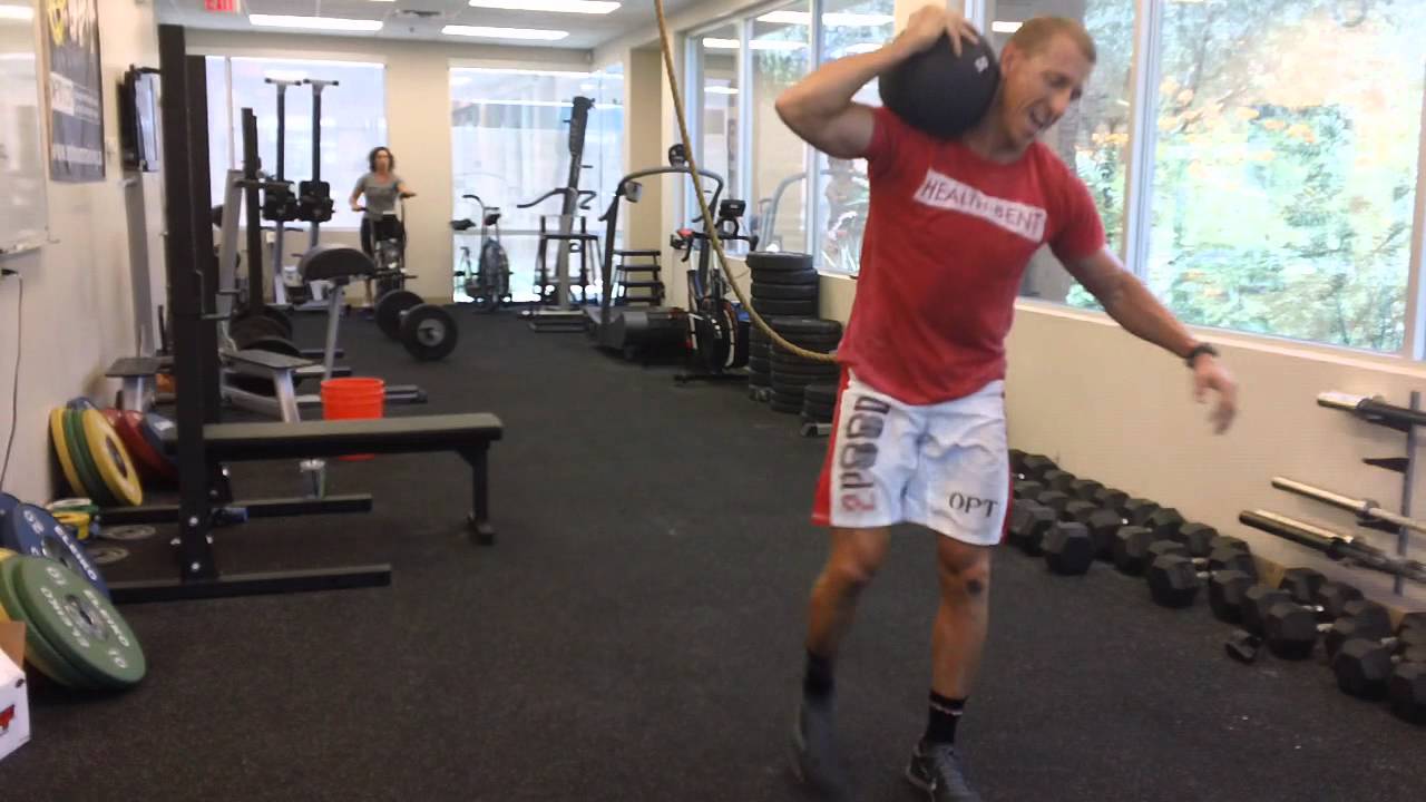 Push Press, Slam Ball, Weighted Lunge workout - YouTube