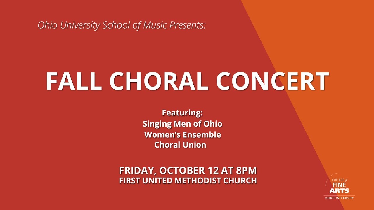 Ohio University Fall Choral Concert 2018 Promo - YouTube