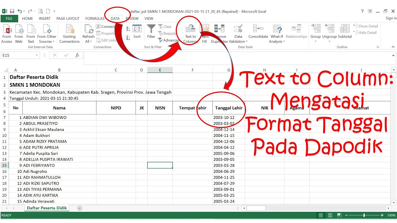 Text To Column Excel Mengatasi Masalah Penulisan Tanggal Dalam Excel Text To Column Excel Mengatasi Masalah Penulisan Tanggal Dalam Excel