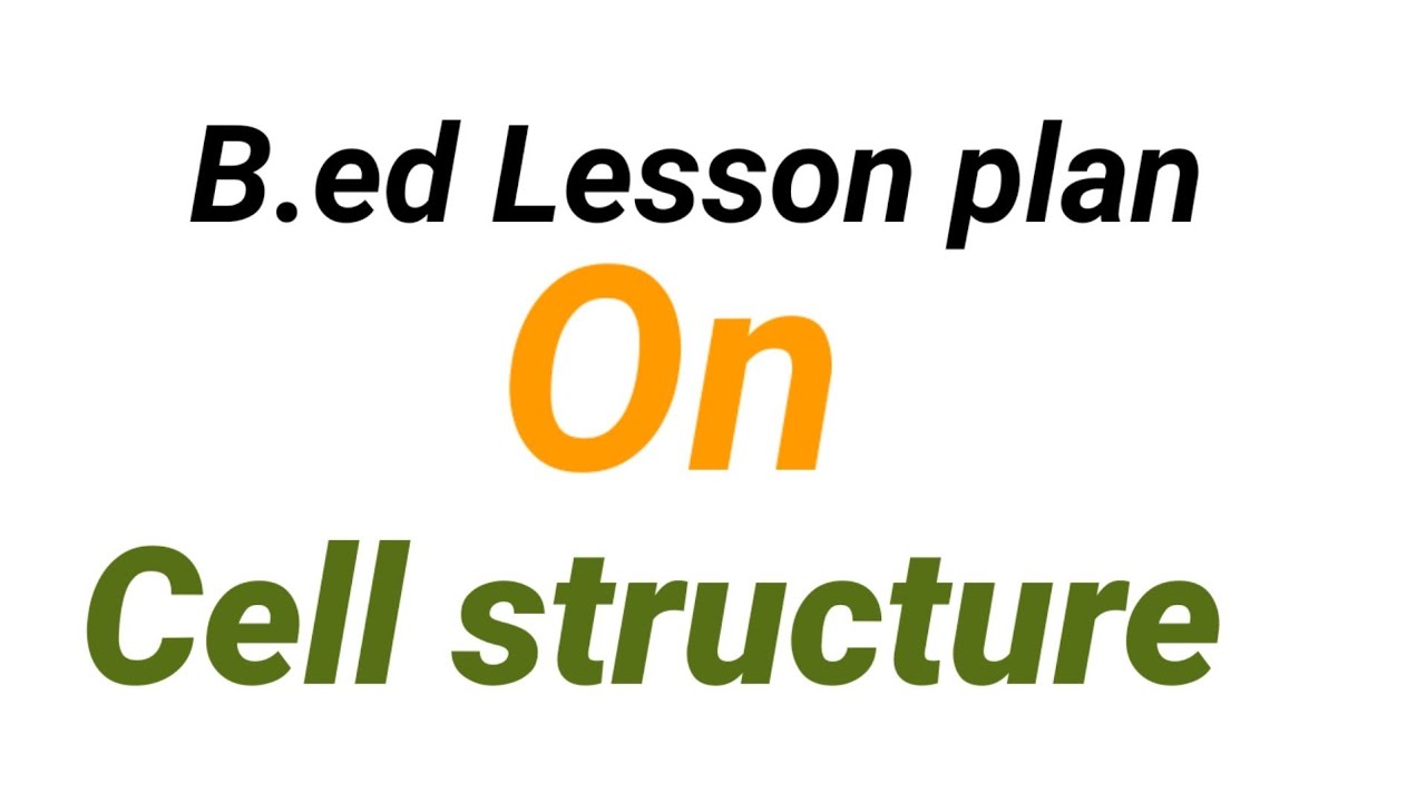Lesson Plan On Cell Structure