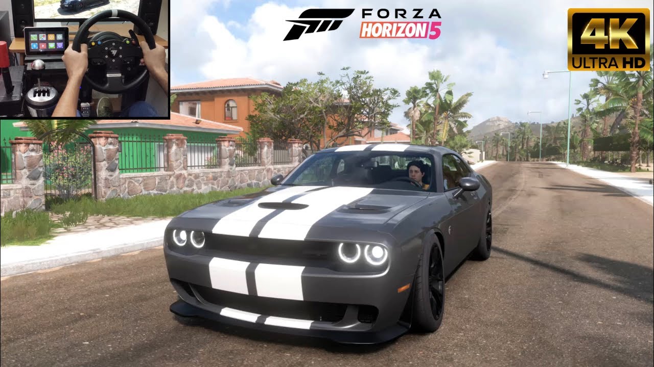 1200HP Dodge Challenger SRT Hellcat - Forza Horizon 5 | steering wheel ...