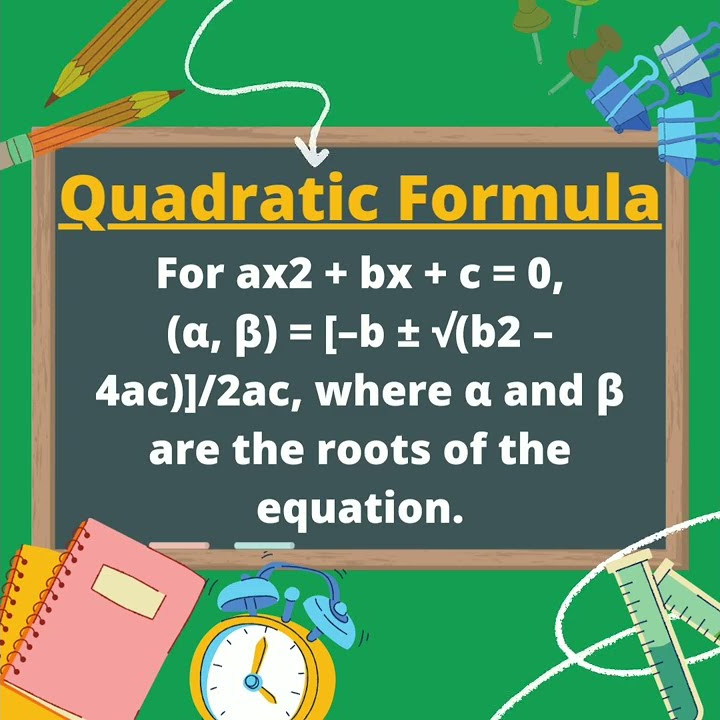 Quadratic equations important formula| Class 10 Quadratic equation ...
