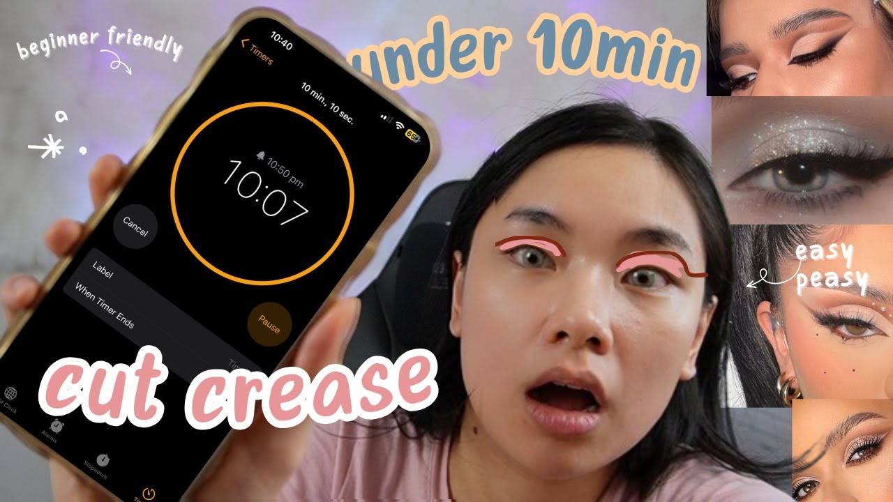 anyone can do this makeup | cut crease eye makeup tutorial - YouTube