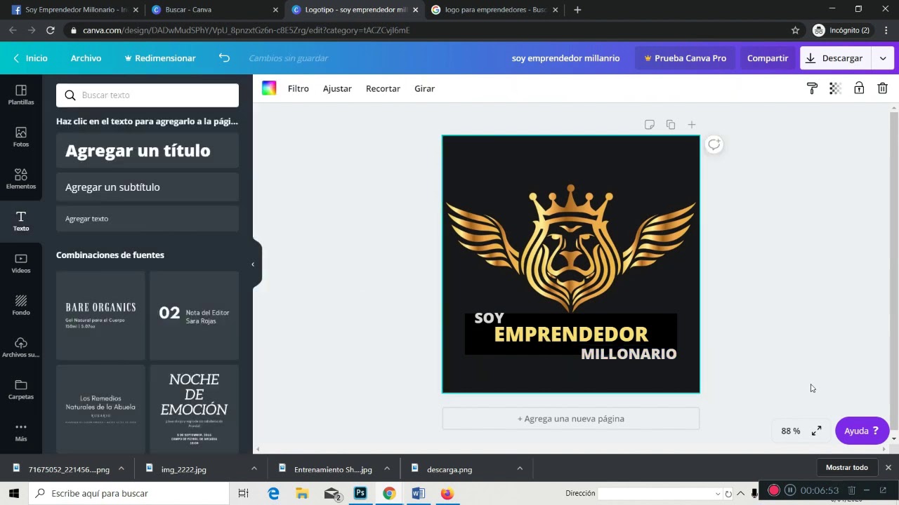 Crear Logo y Portada - YouTube