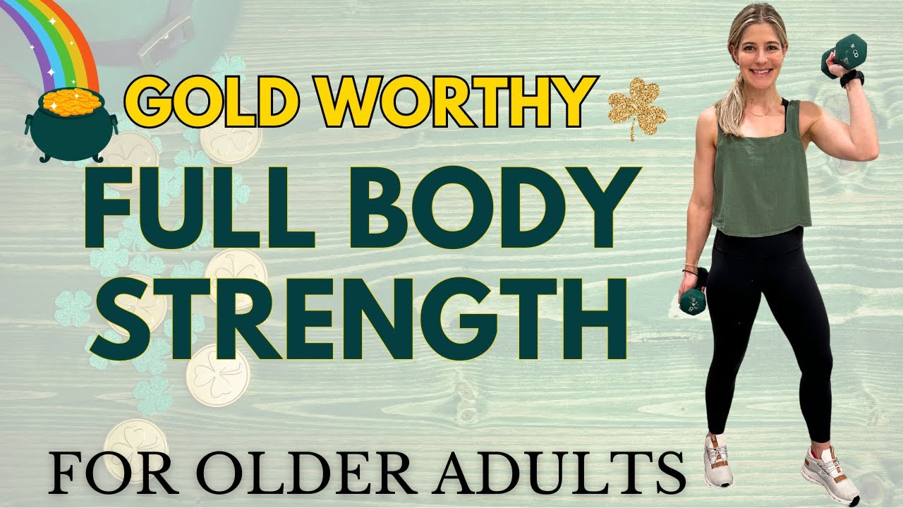 OLDER ADULT FULL BODY STRENGTH + 1 minute mixed cardio moves| energetic ...
