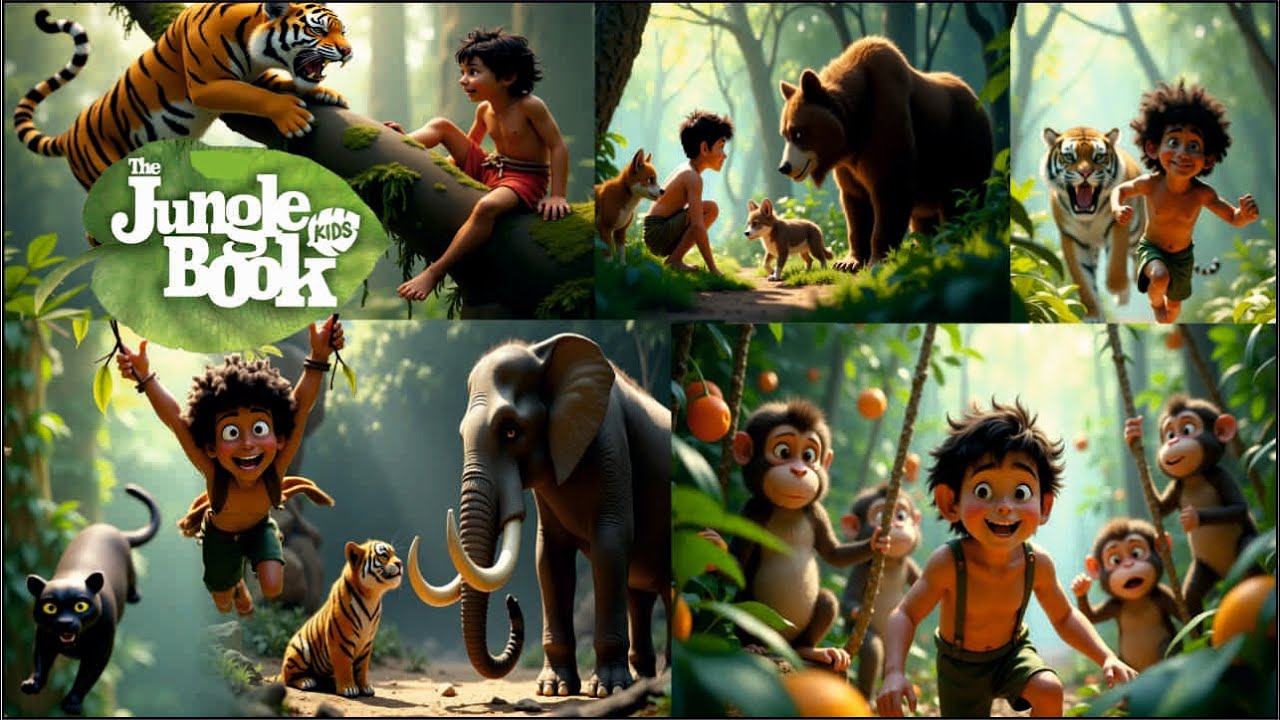 Jungle Book Kids Cartoon | Mowgli Story | Ai animation | Hindi Kahani ...