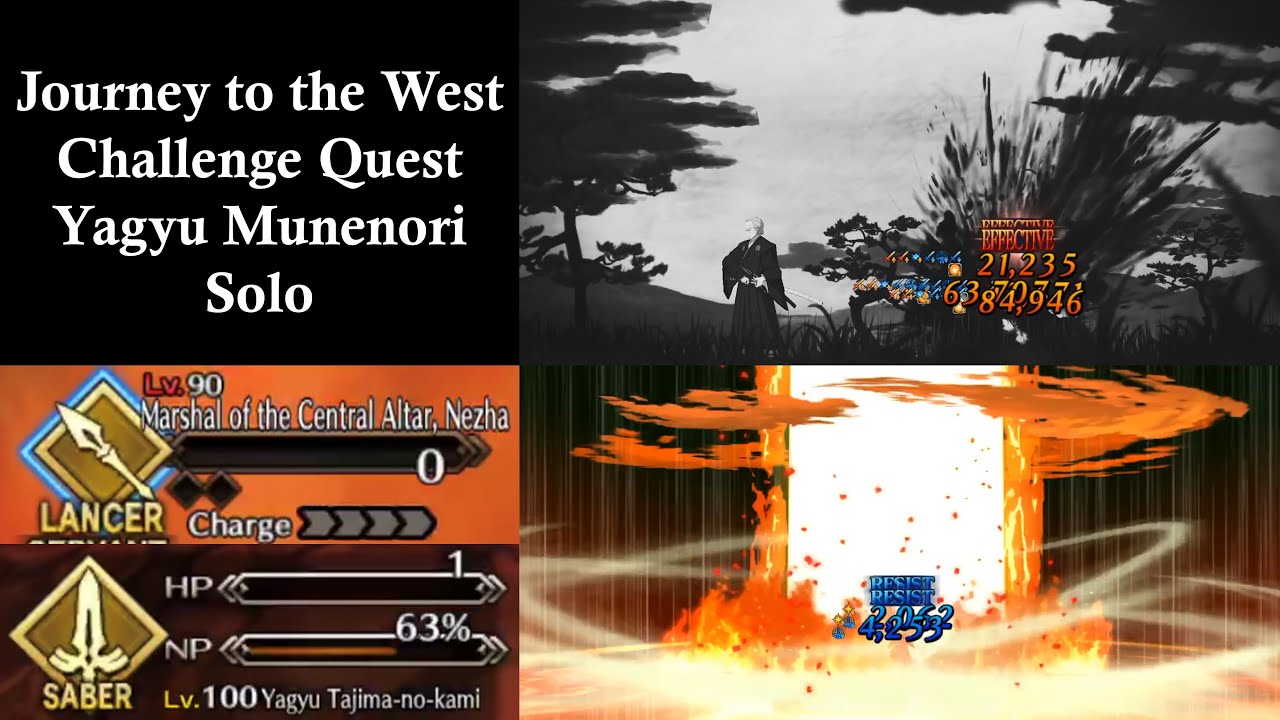FGO Yagyu Munenori Solo Journey to the West Challenge Quest - YouTube