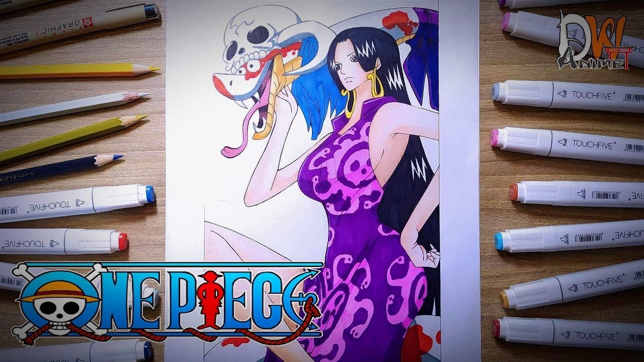 DRAWING : Boa Hancock [ ボア･ハンコック] [ ONE-PIECE ] - YouTube