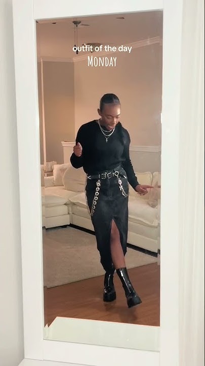 Monday’s fit inspo! Perfect combo of comfortable & trendy 🩶⛓️ # ...