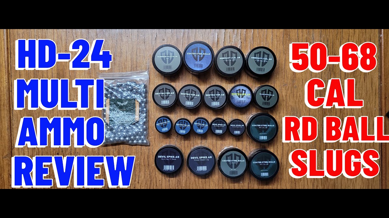 Home Defence-24 Ammo Review Shaped and Round Projectiles - YouTube